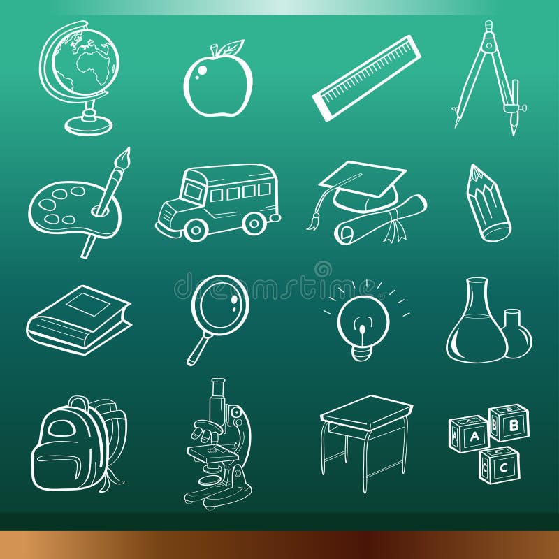 Education icons stock vector. Illustration of education - 38841218