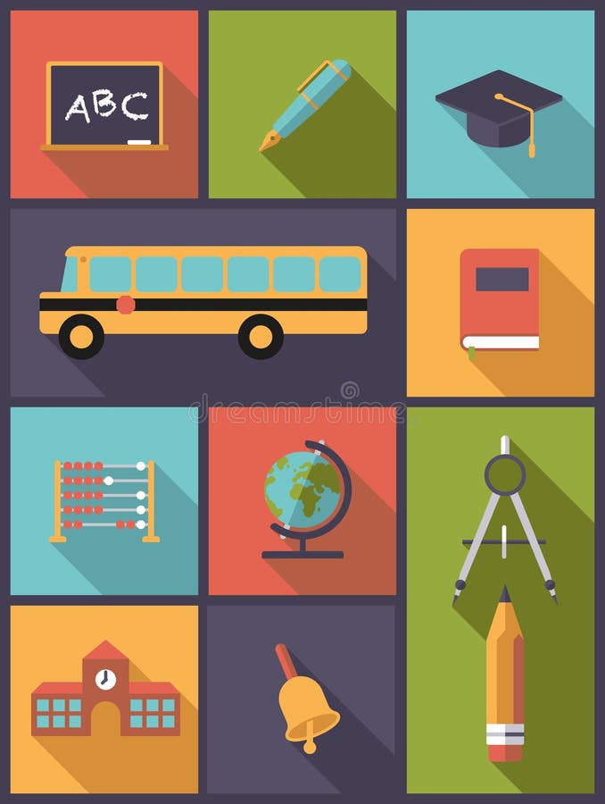 Education Vector Illustration Stock Vector - Illustration of bookshelf ...