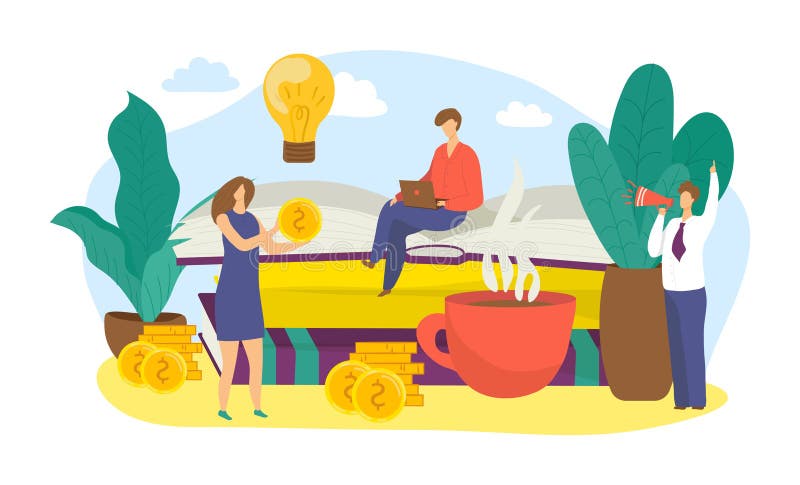 Cartoon Library Interior with Many Books Stock Vector - Illustration of ...