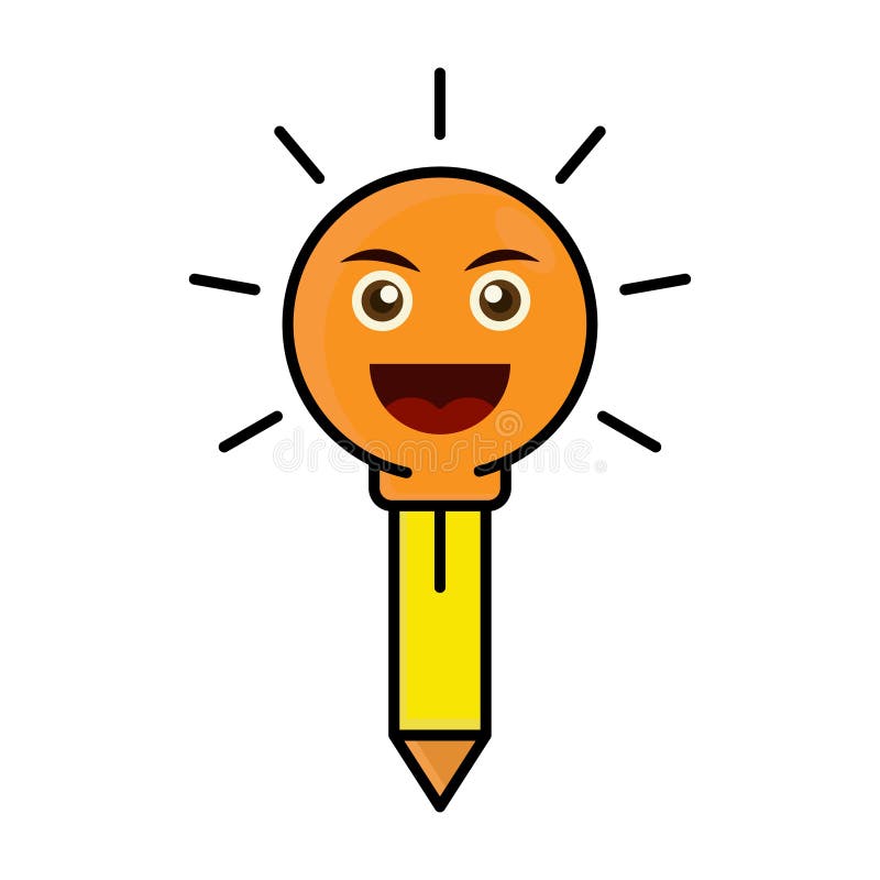 Lamp Bulb Cartoon Character. Design Vector Stock Vector - Illustration ...