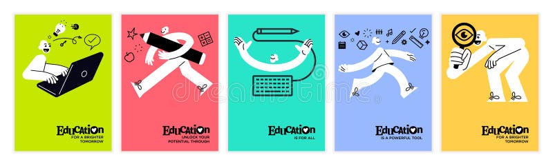 Education illustrations stock vector. Illustration of poster - 330913793