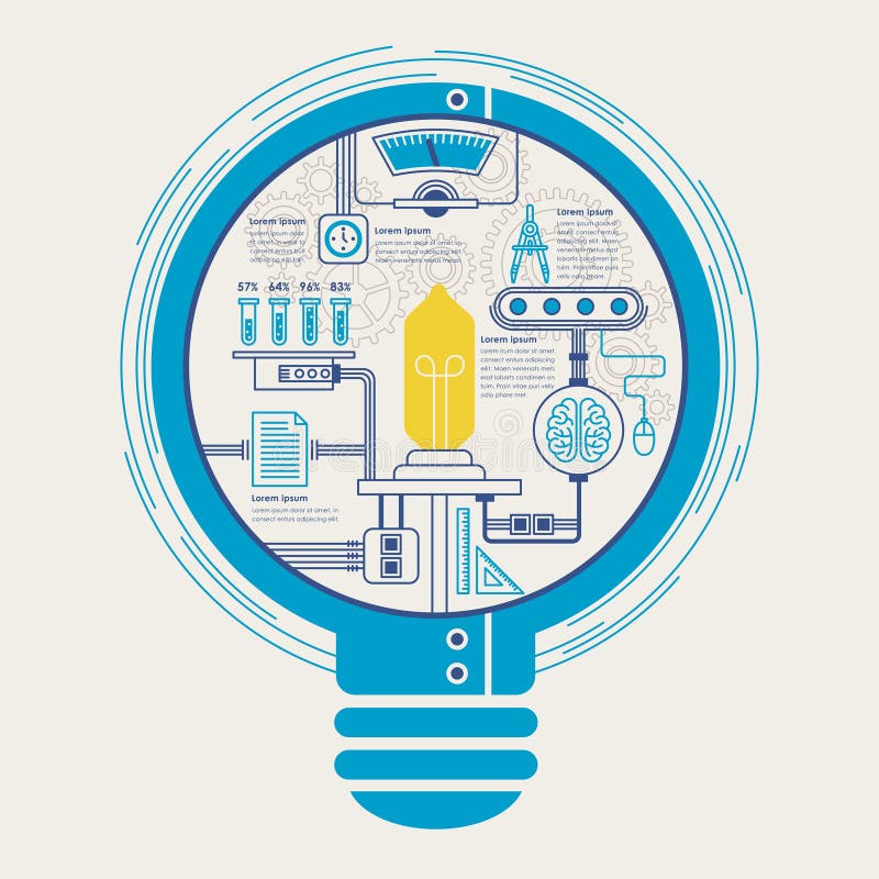 Education Infographic with Creative Bulb Element Stock Vector ...