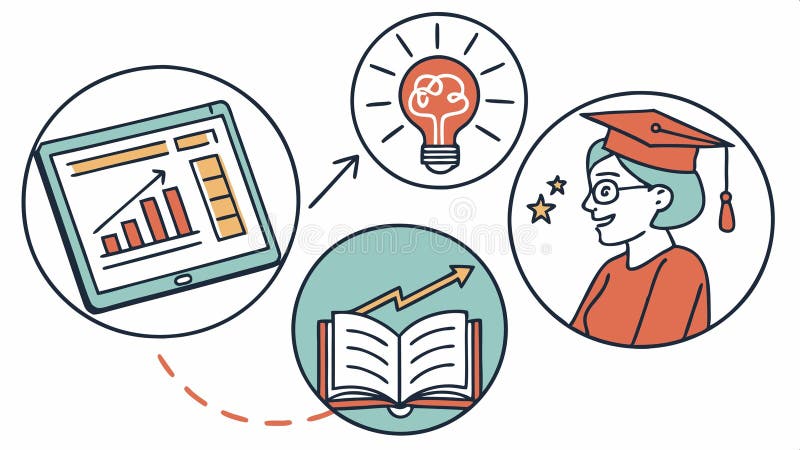 Education Infographic with Graphs and Student, Learning and Knowledge ...