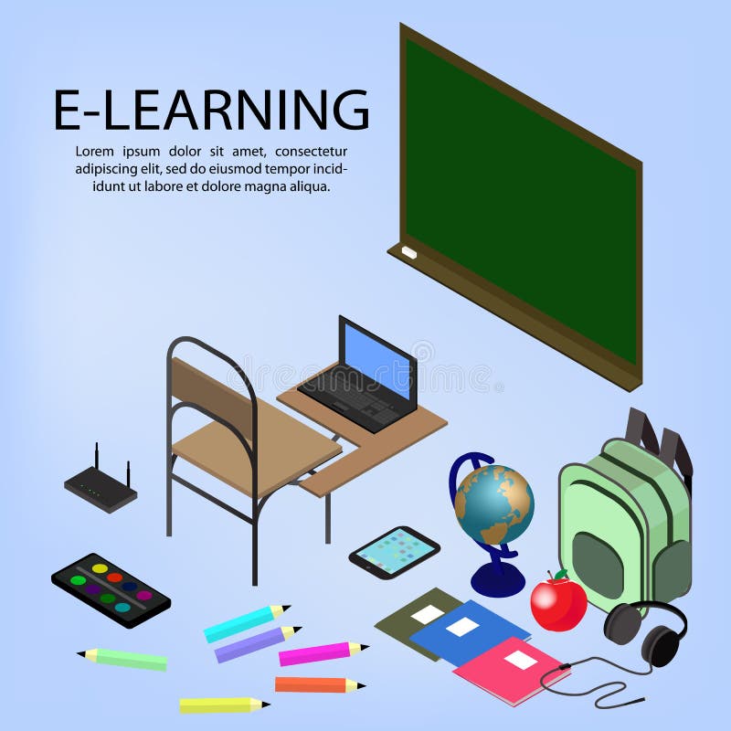 Education Infographic. Flat Vector Illustration for E-learning and ...