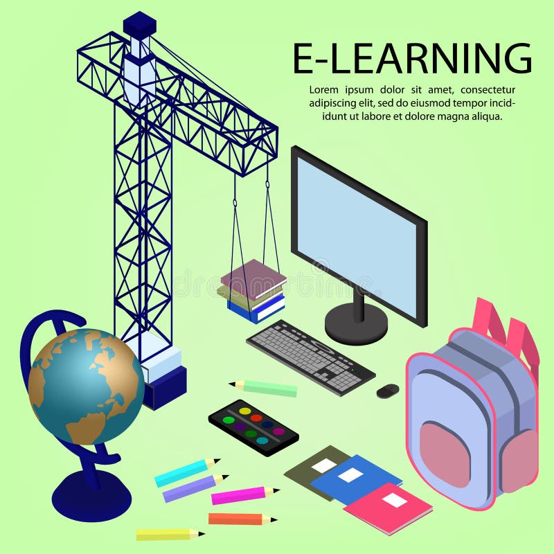 Education Infographic. Flat Vector Illustration for E-learning and ...