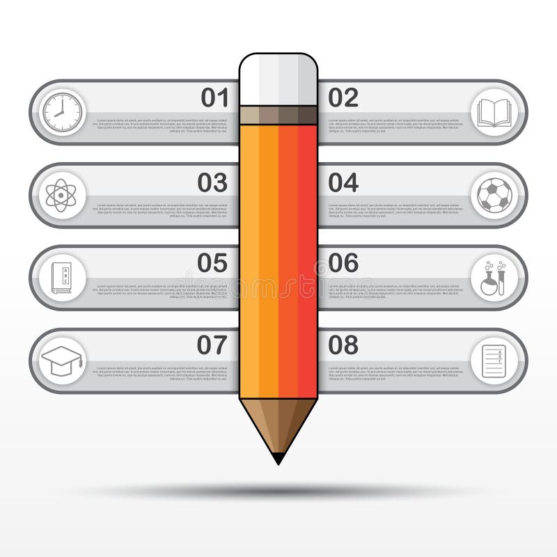 Back To School Infographic, Vector Work Stock Vector - Illustration of ...
