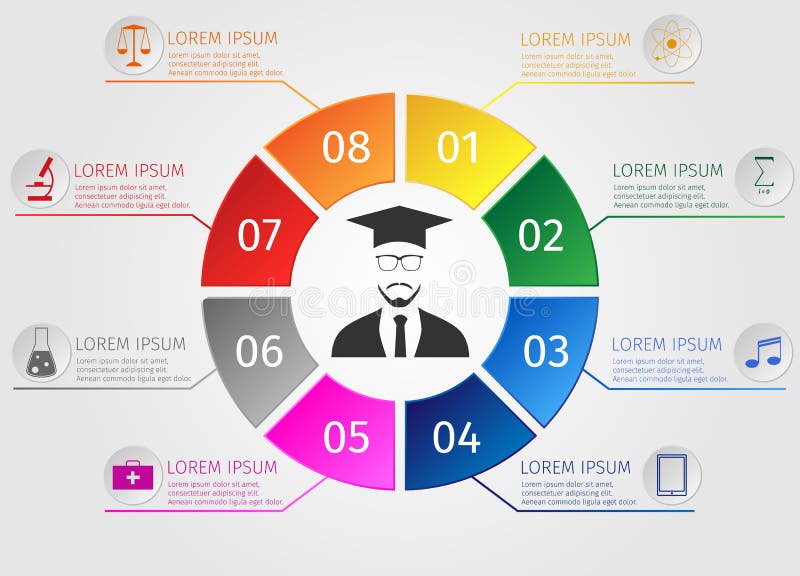 Education Infographics. Concept Students Learning. Stock Illustration ...