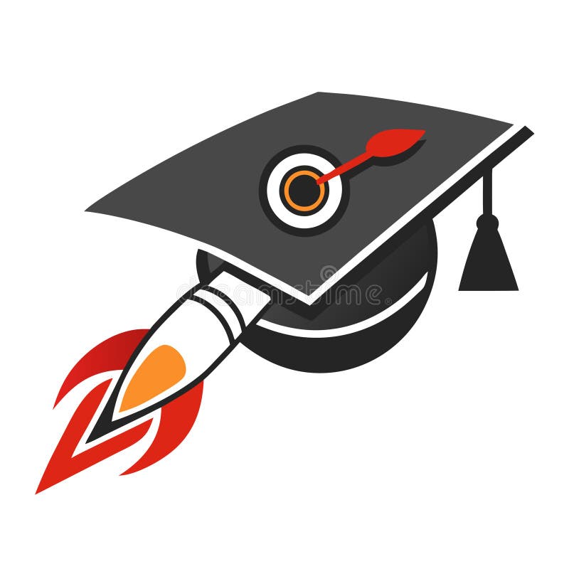 Education and Innovation: Rocket Powered Graduation Cap Symbolizing ...