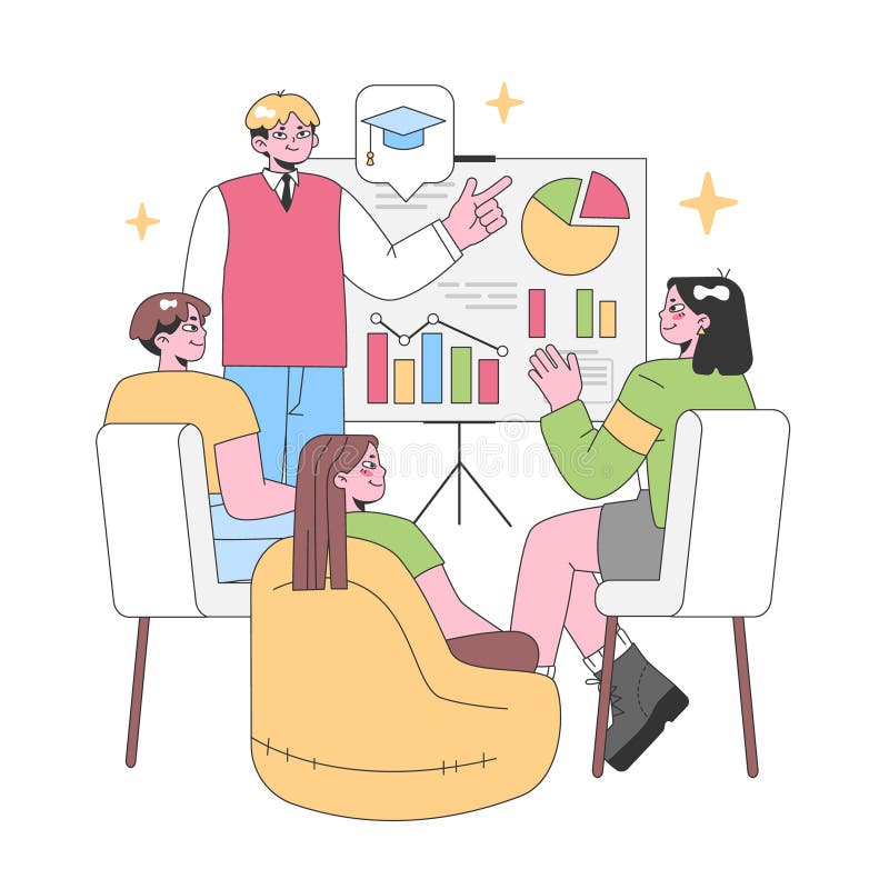 Education Insights Concept. Flat Vector Illustration. Stock Vector ...