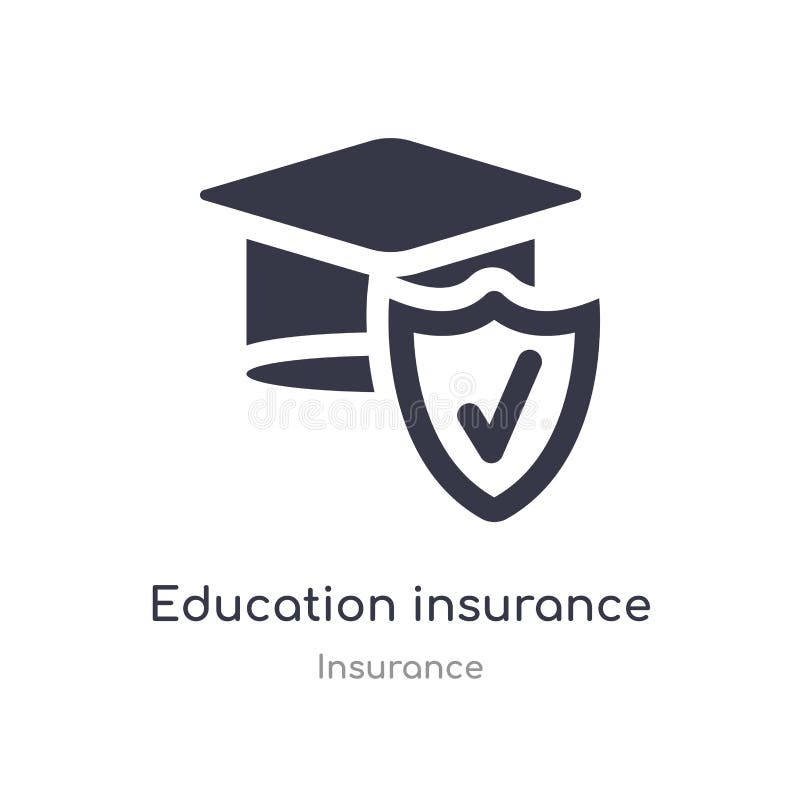 Education Insurance Icon. Isolated Education Insurance Icon Vector ...