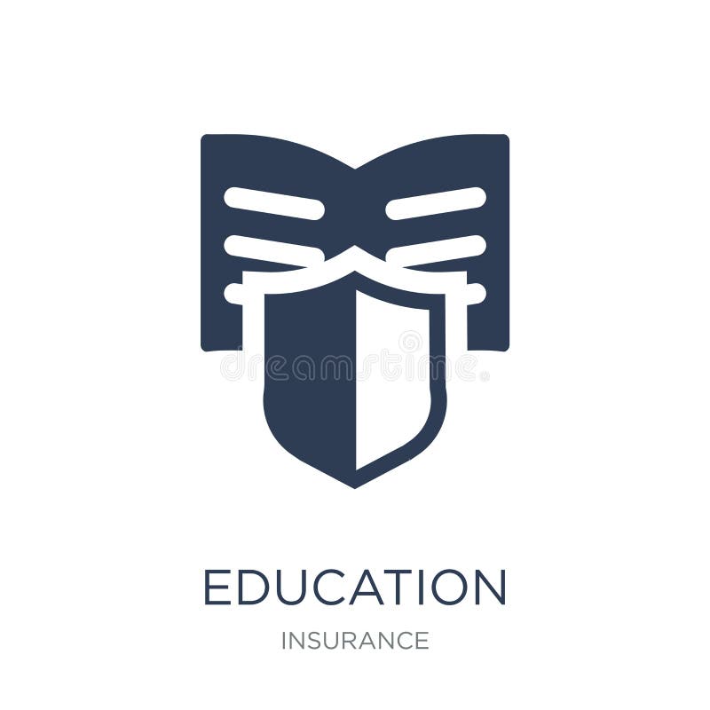 Education Insurance Icon. Trendy Flat Vector Education Insurance Stock ...