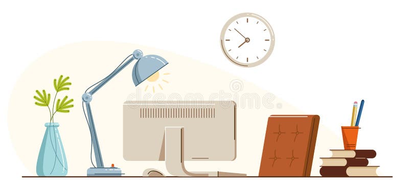 Workdesk Vector Stock Illustrations – 196 Workdesk Vector Stock ...