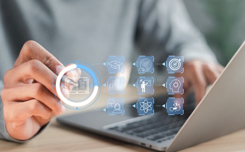 Education on Internet, E-learning Concept Stock Image - Image of ...