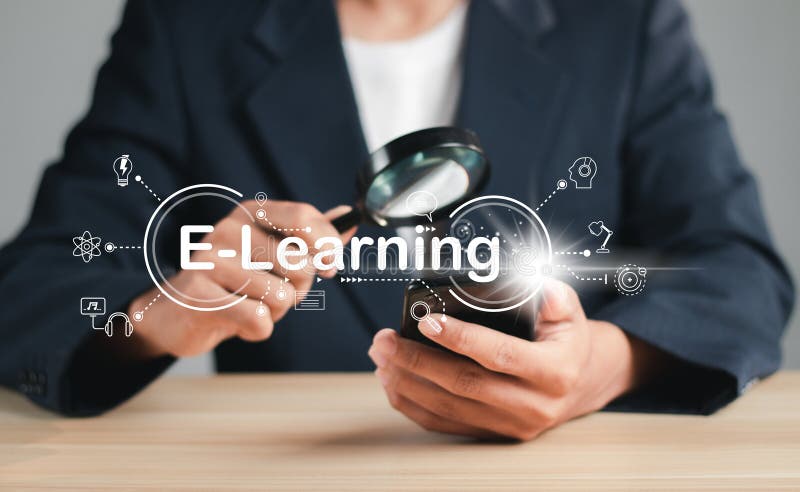 Education on Internet, E-learning Concept Stock Image - Image of ...