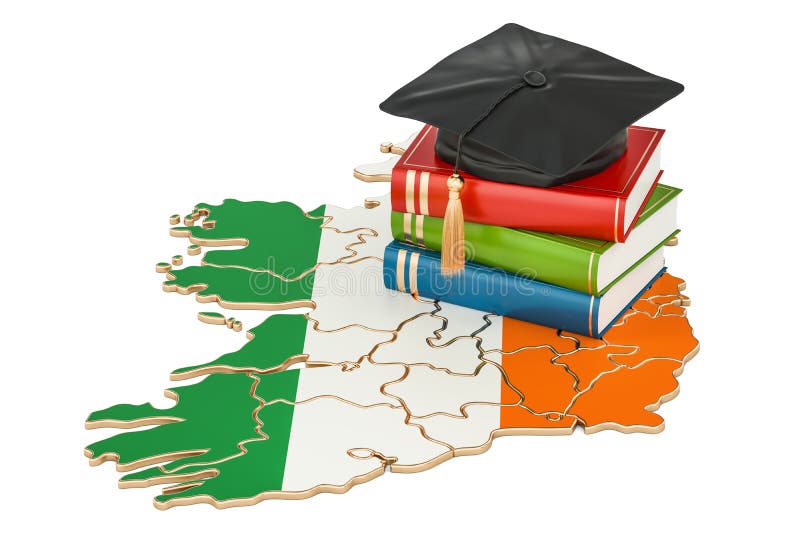 Education in Ireland Concept, 3D Rendering Stock Illustration ...