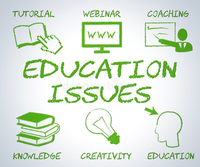 Education Issues Represents Web Site and Affairs Stock Illustration ...