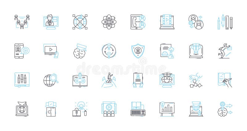 Education Journey Linear Icons Set. Learning, Growth, Exploration ...