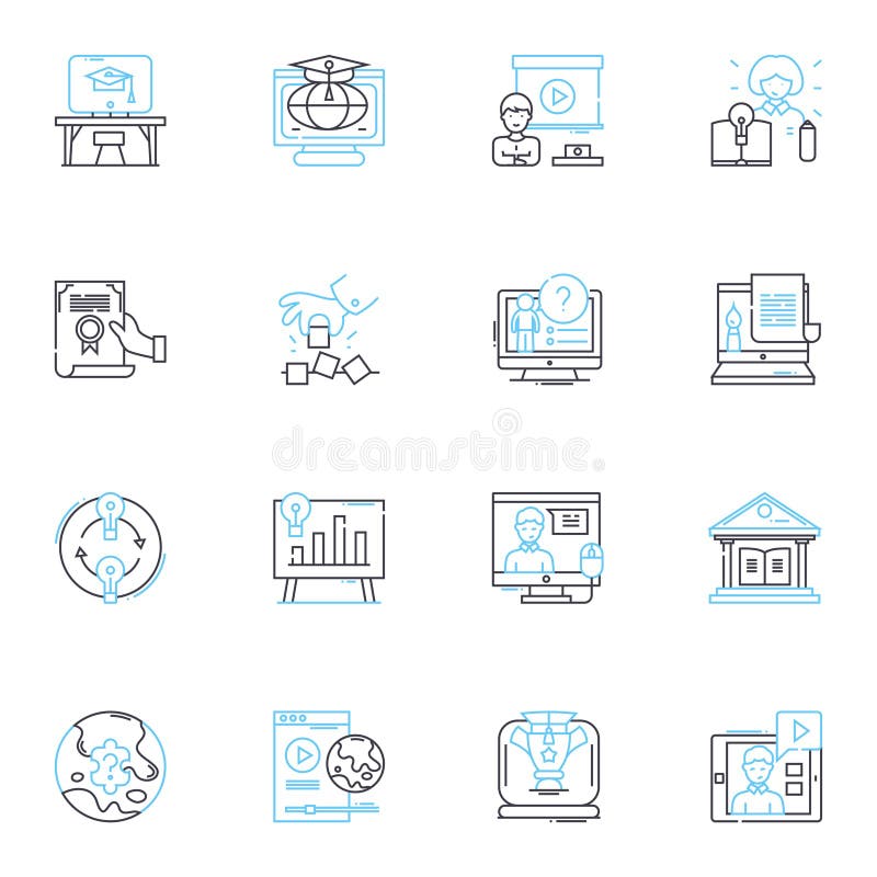 Education Journey Linear Icons Set. Learning, Growth, Exploration ...