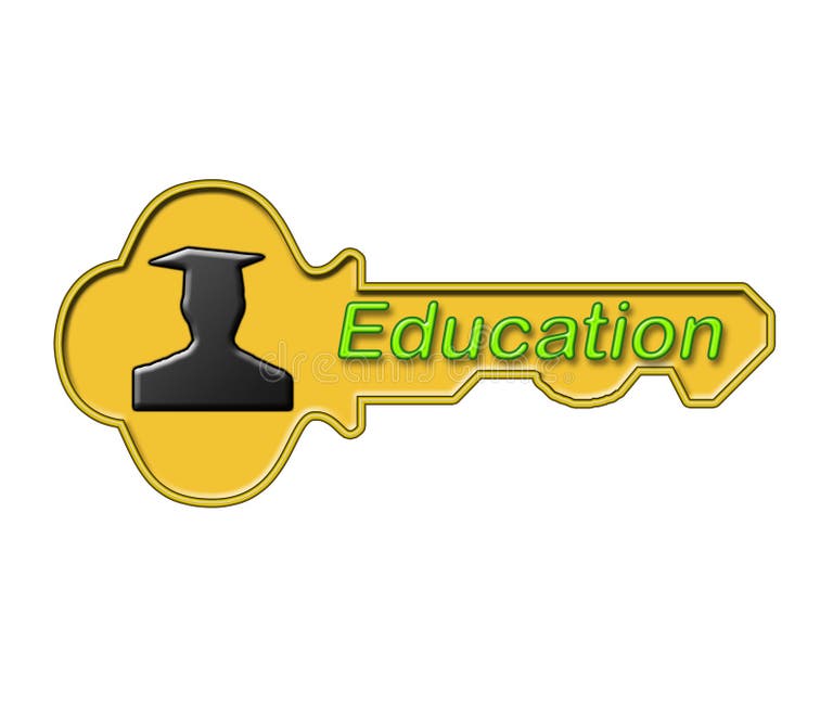 Education is the Key stock illustration. Illustration of black - 548834