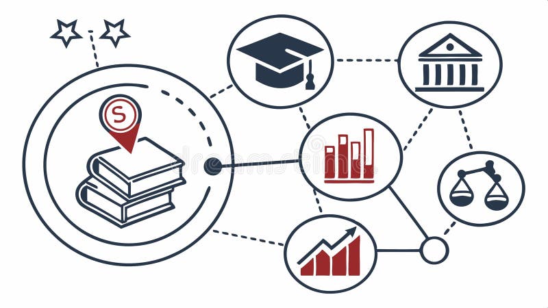 Education and Knowledge Icons, Learning Symbols, Academic Study and ...