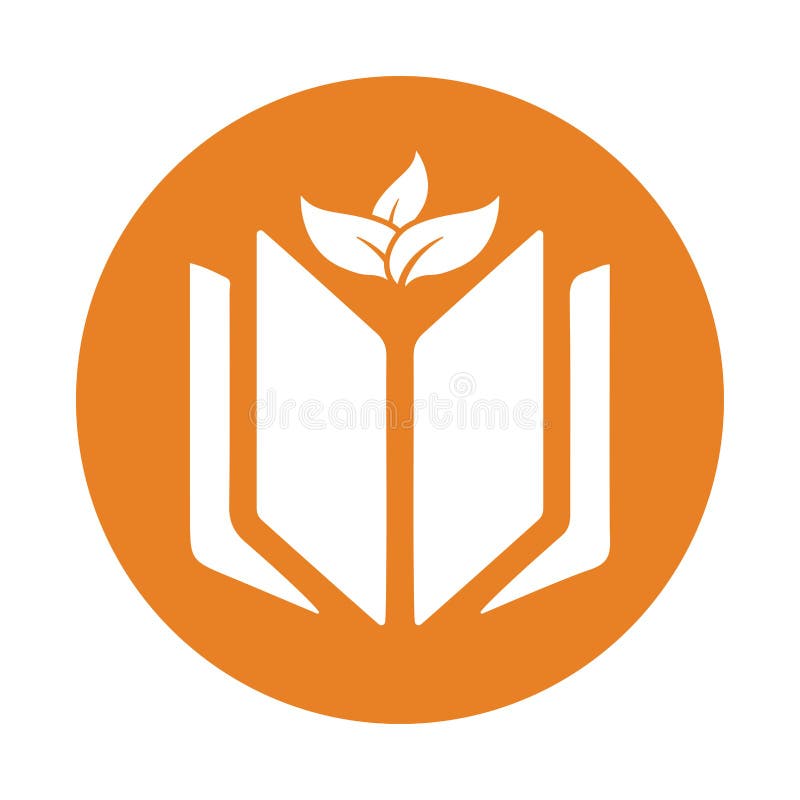 Education, Knowledge, Learning Icon. Orange Color Vector EPS Stock ...