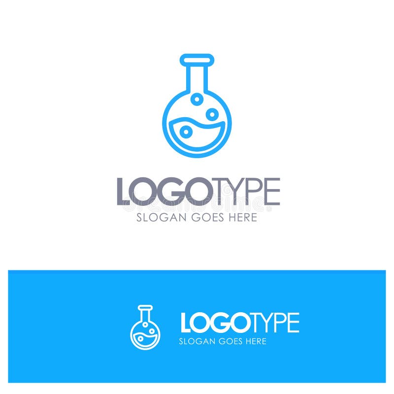 Education, Lab, Laboratory Blue Outline Logo Place for Tagline Stock ...