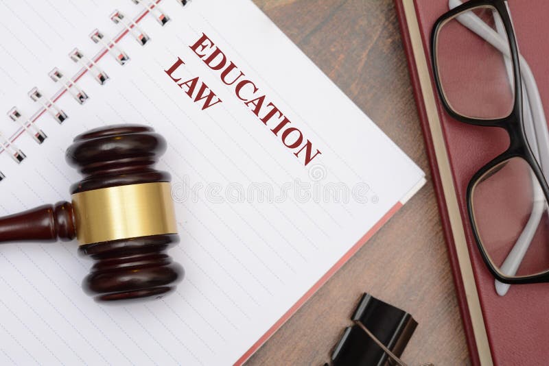 Education Law with Gavel and Red Book Stock Image - Image of rules ...