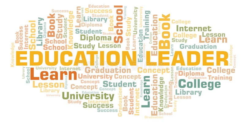 Education Leader Word Cloud. Stock Illustration - Illustration of fonts ...