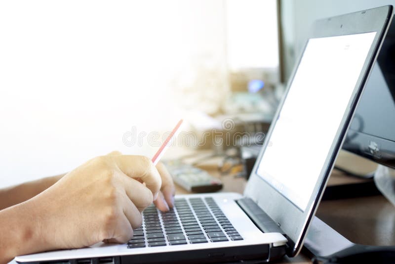 Leaning Technology from Computer Laptop. Stock Photo - Image of ...