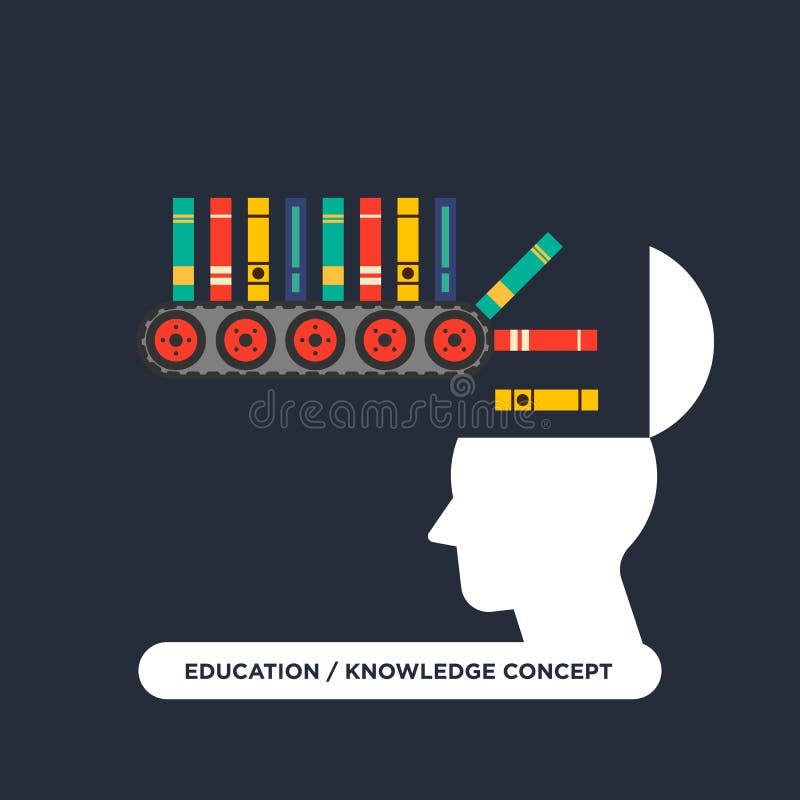 Education Learning Concept Flat Design Stock Illustration ...