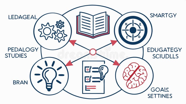 Education and Learning Diagram, Study Process, Knowledge Acquisition and Educational Path Vector ...