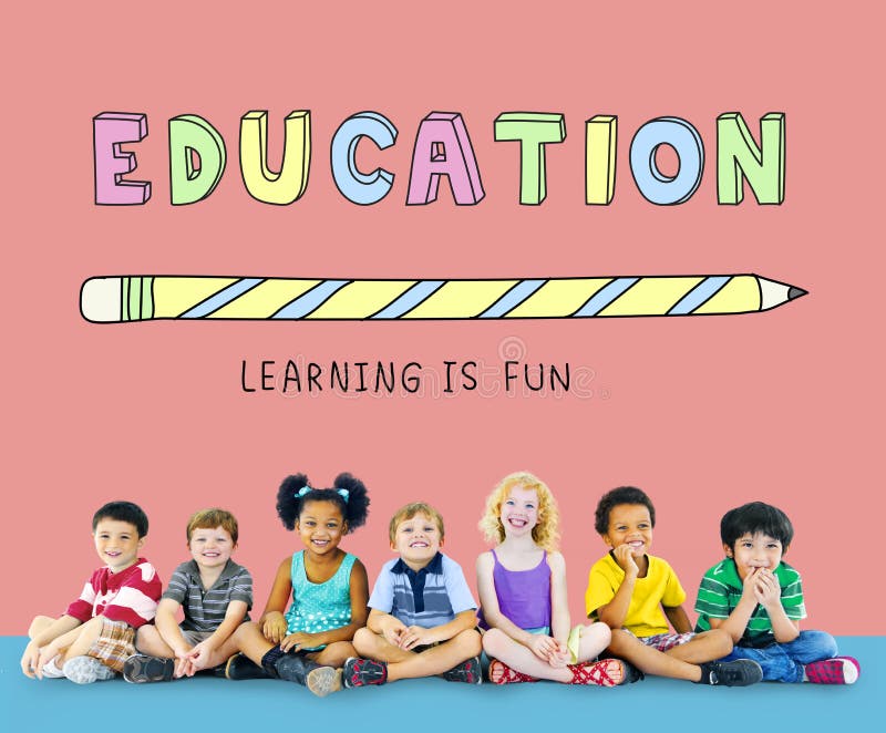 Education Learning is Fun Children Graphic Concept Stock Image - Image ...