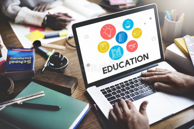 Education Learning Icon Set Concept Stock Photo - Image of college ...