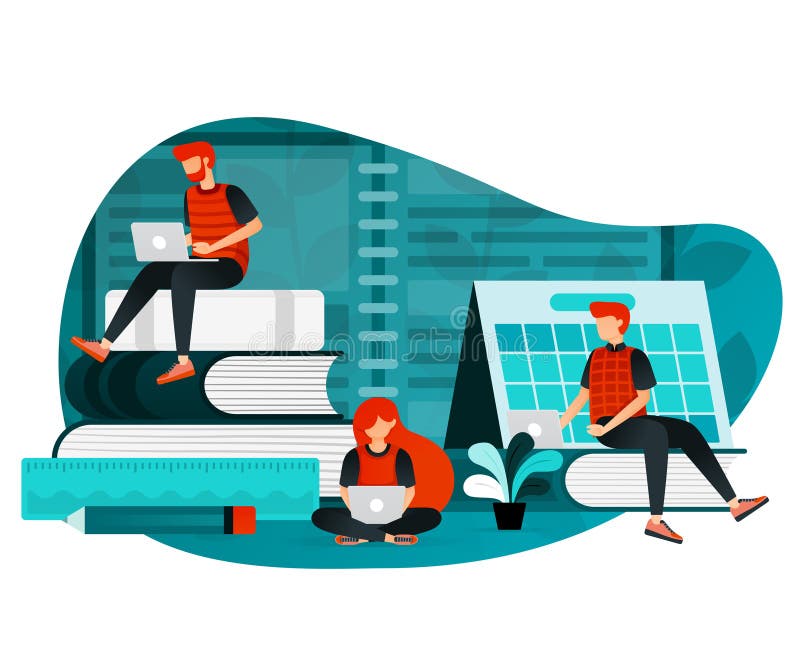 Education and Learning Illustration for Website, Web, Poster Stock ...