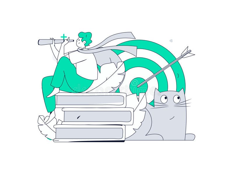 Education and Learning People Flat Vector Concept Hand Drawn ...