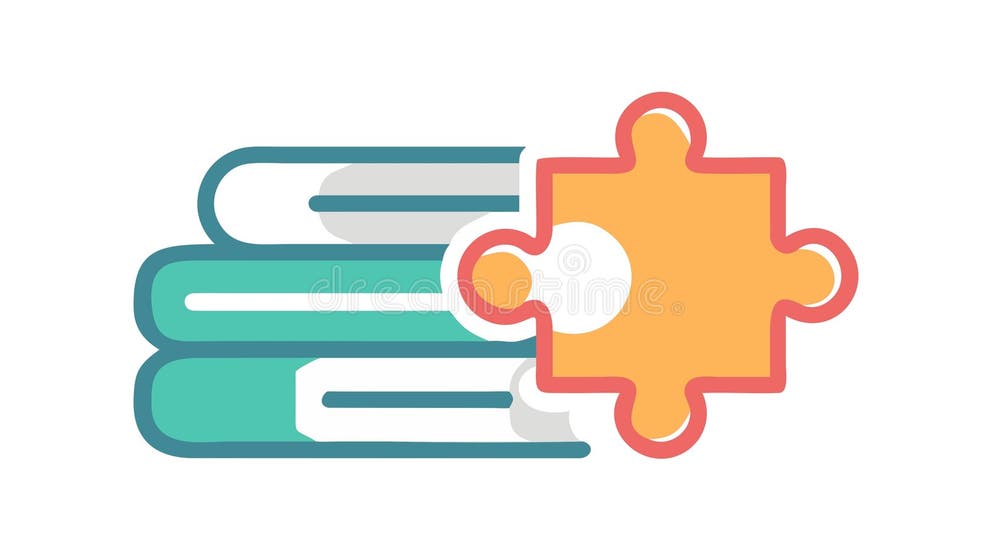Education and Learning Puzzle. Books and Knowledge, Vector Design ...