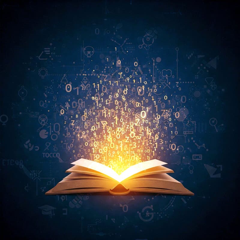 Binary Data for Education and Learning - AI Stock Illustration ...