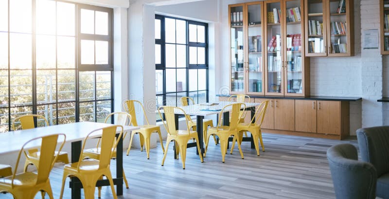 Education, Library and Learning Space Interior for College or ...