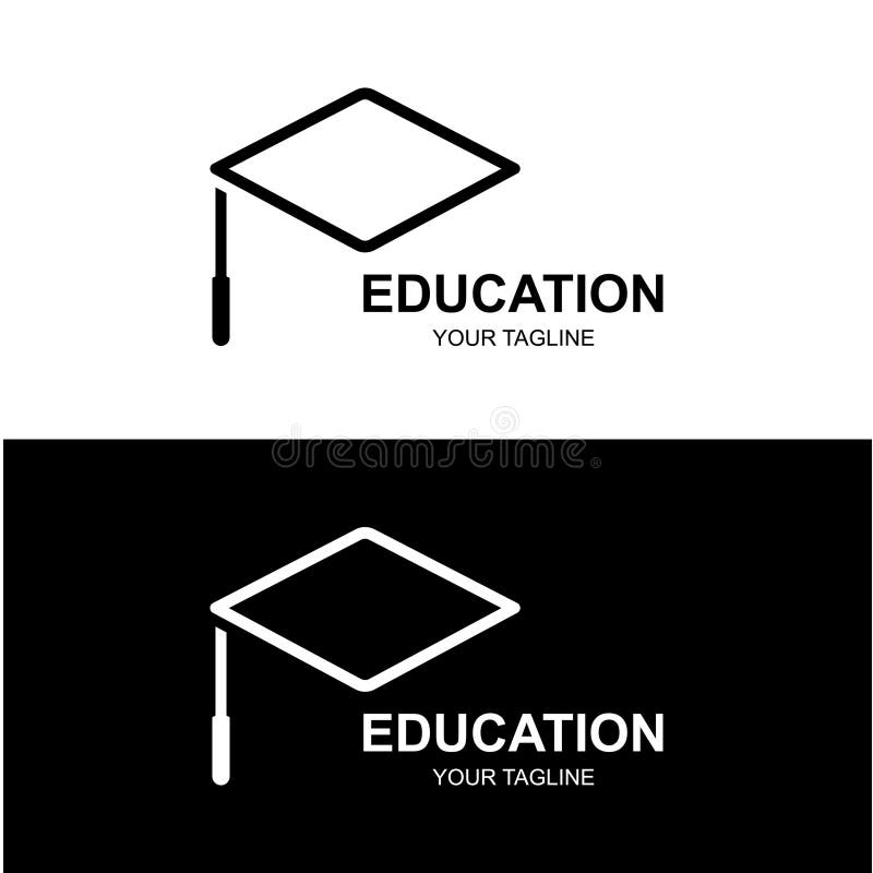 Education Logo Design with Bachelor Cap and Book Concept with Creative ...