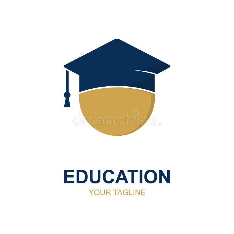 Education Logo Design with Bachelor Cap and Book Concept with Creative ...