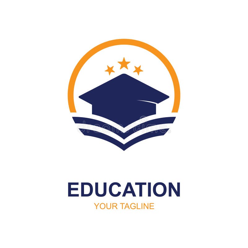Education Logo Design with Bachelor Cap and Book Concept with Creative ...