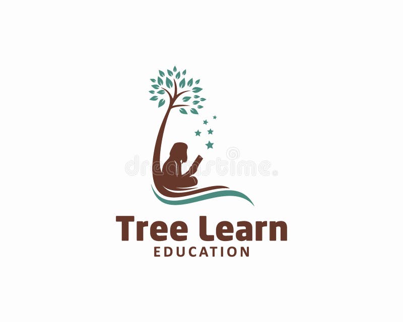 Tree Learn or Education Logo Design Concept Stock Vector - Illustration ...
