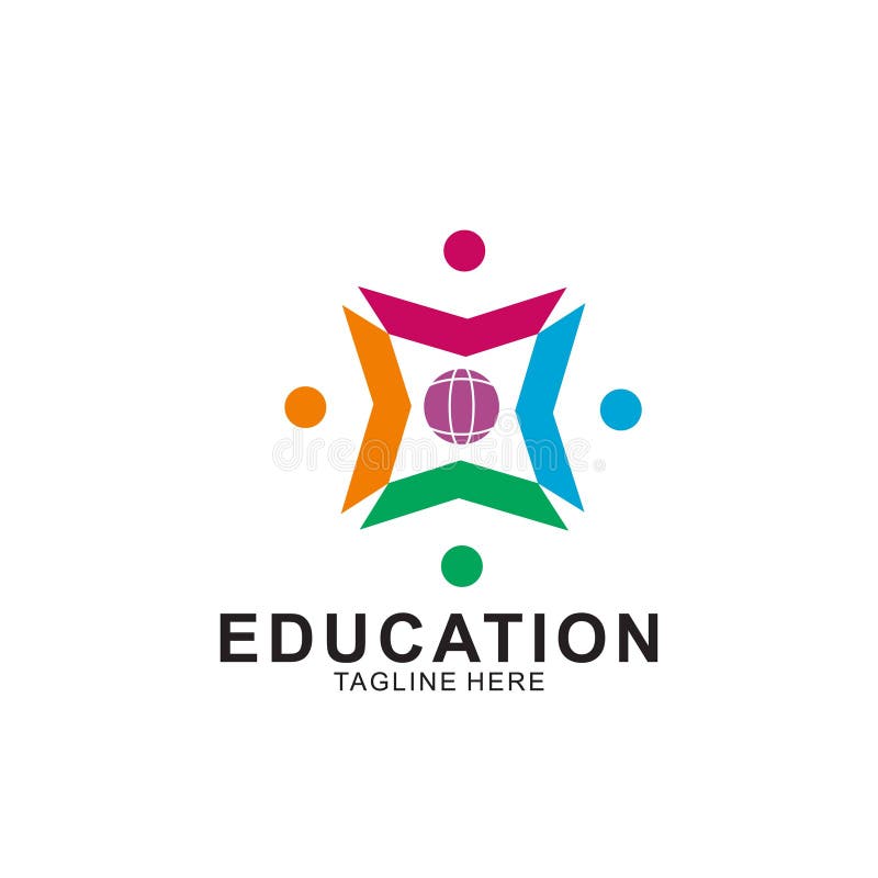 Education Logo Design with Modern Concept Stock Illustration ...