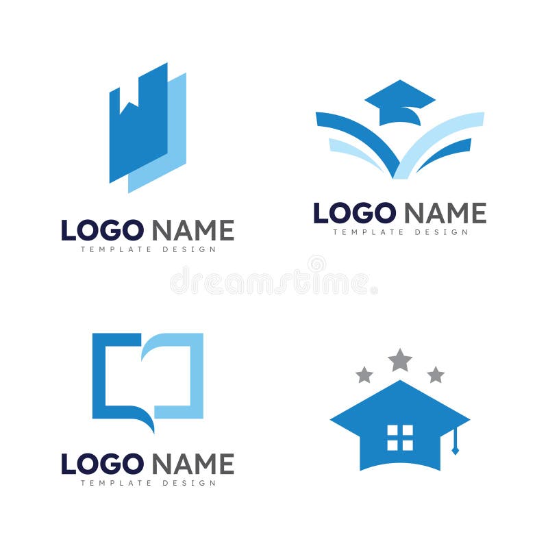 Education Logo Icon Template. Open Book Illustration Stock Vector ...
