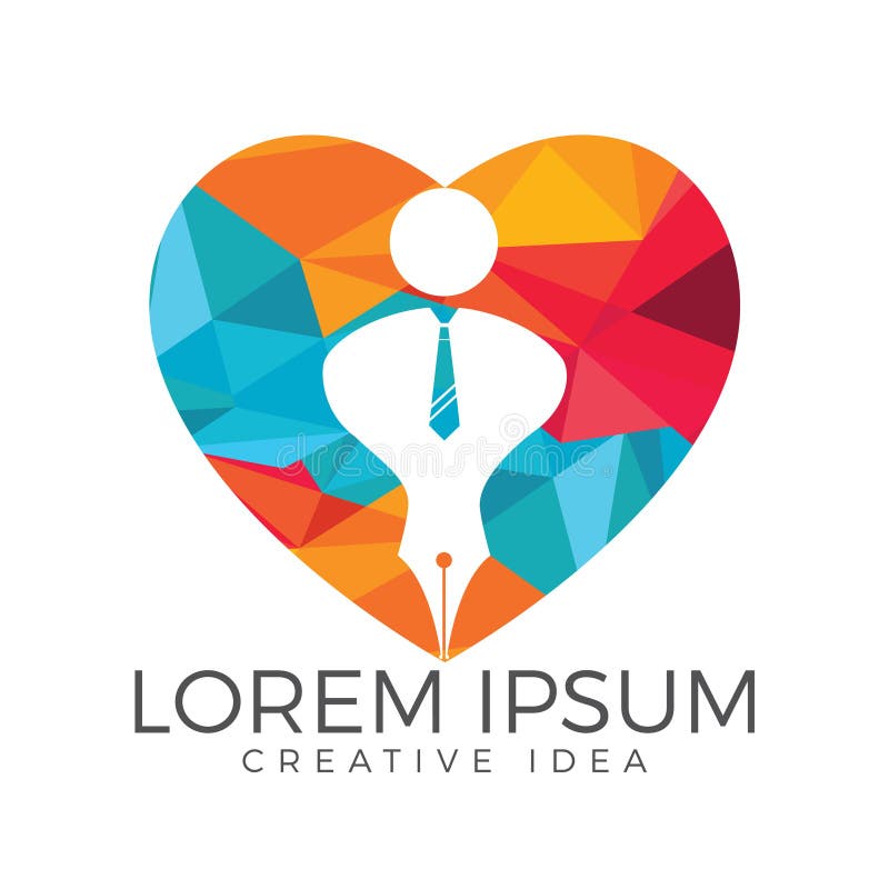 Student Heart Shape Logo Design. Education Logo. Stock Vector ...