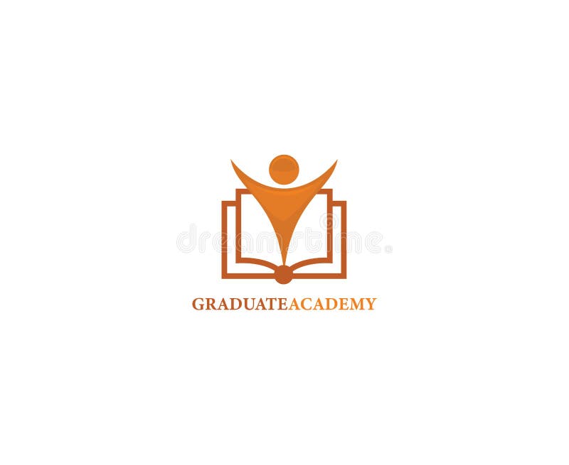 Education Logo with Open Book and Abstract Student. Education Vector ...