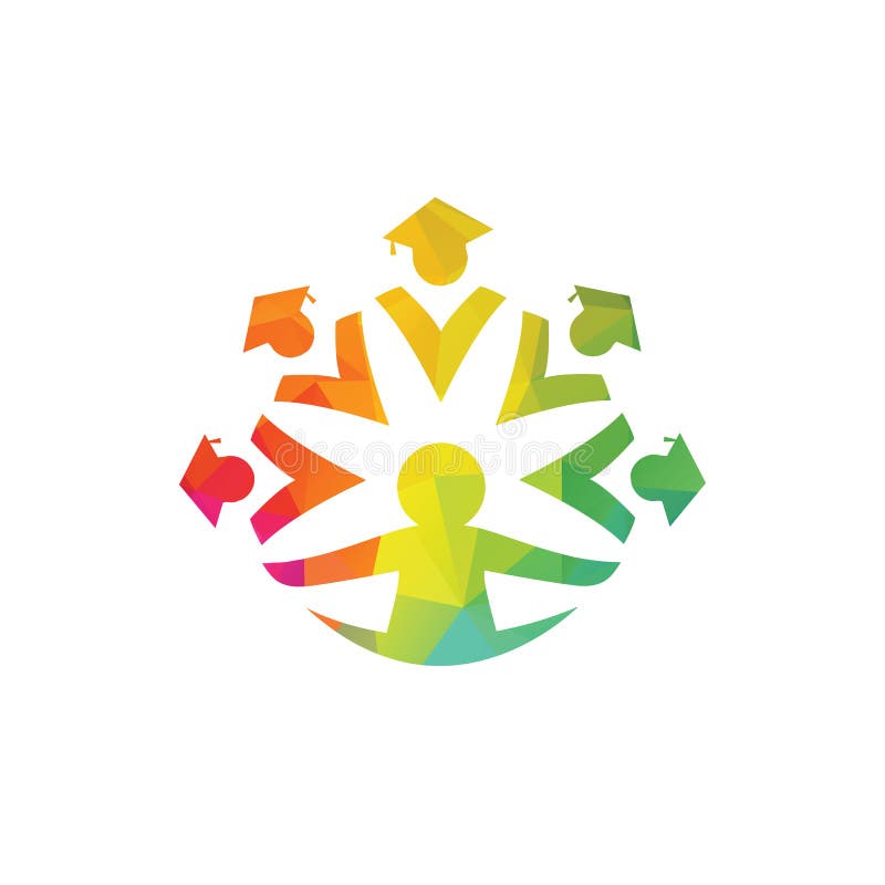 Student Group Icon Design Vector Stock Vector - Illustration of child ...