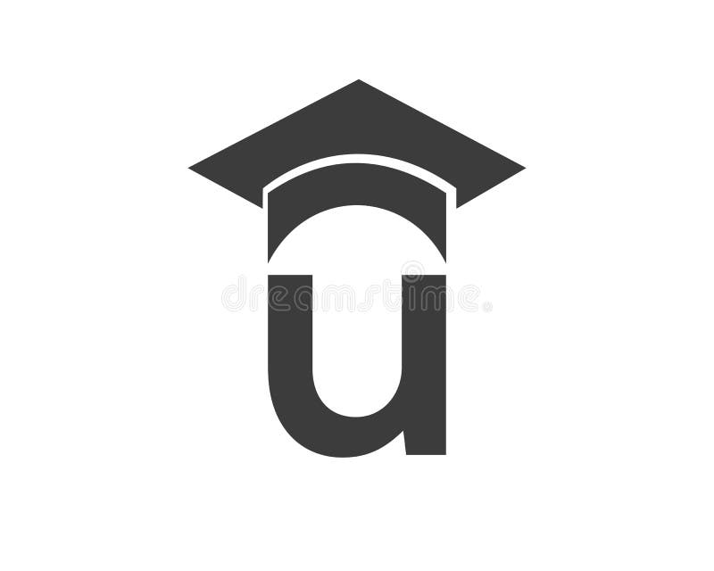Education Logo with U Letter Hat Concept. Graduation Logo with U Letter ...