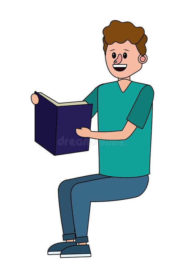 Education man cartoon stock vector. Illustration of cartoon - 144945902