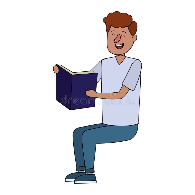 Education man cartoon stock vector. Illustration of learn - 144954085